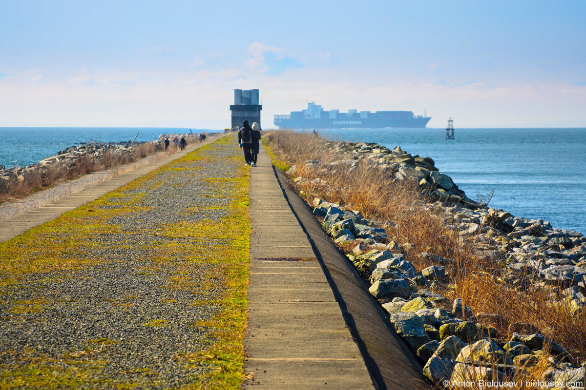 Путешествия: Коса в Iona Beach Park Sea Island / Richmond, BC