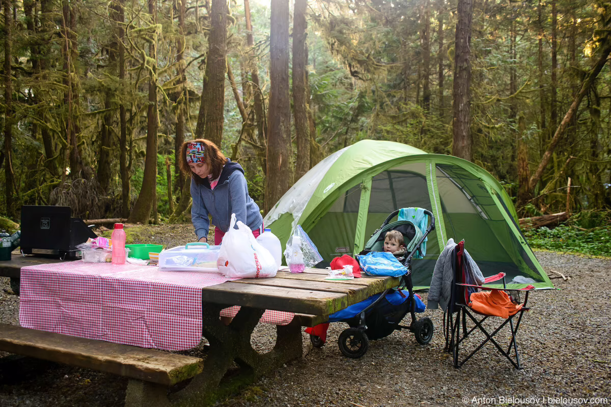 Кемпинг в Национальном парке — Green Point Campground, Pacific Rim ...